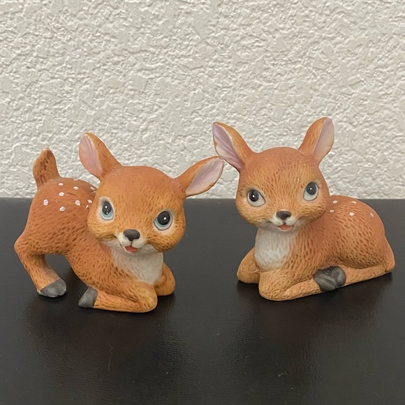 Homco | Art | Vintage Pair Of Homco Fawn Baby Deer Bambi Figurines ...